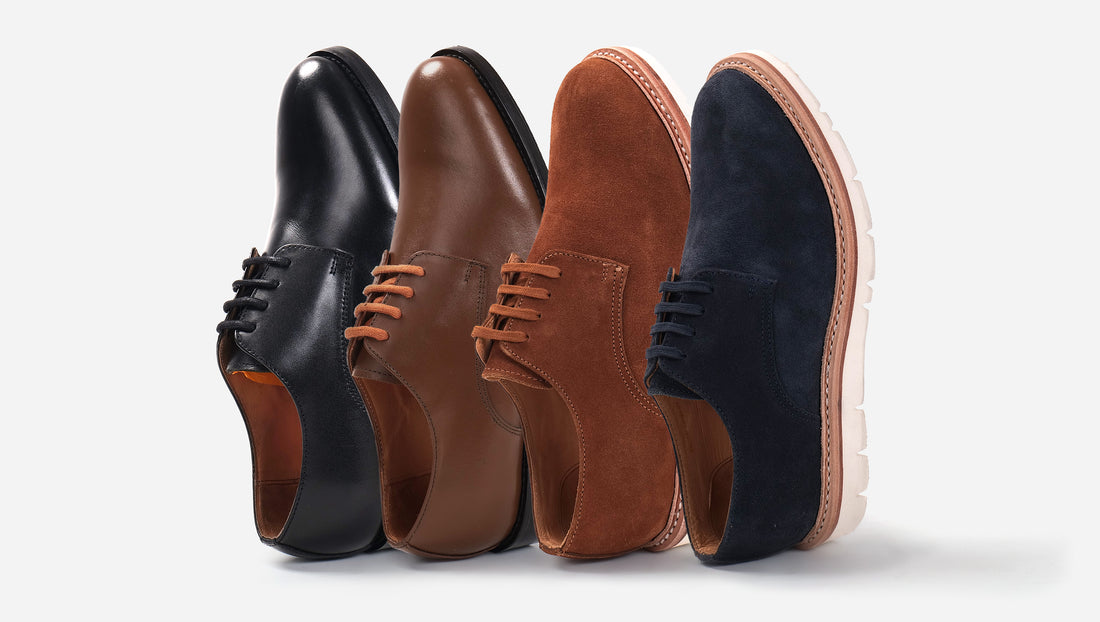 Handcrafted Leather Blucher Shoes – Shipped to USA, Europe & UAE